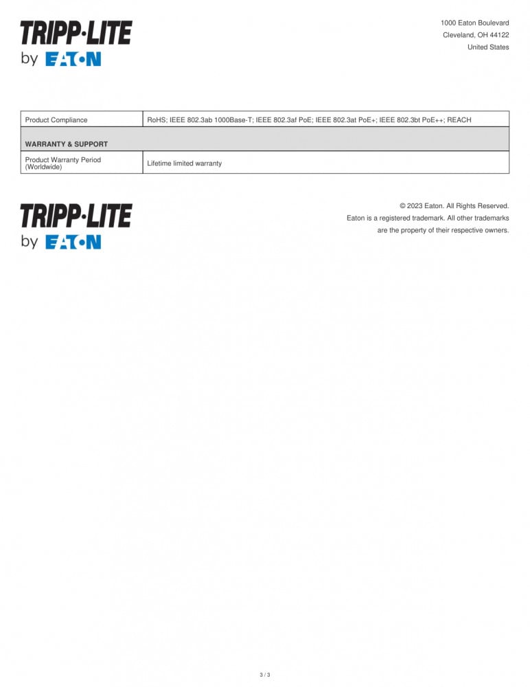 N224-01K-BL-LP5 technical document page 3