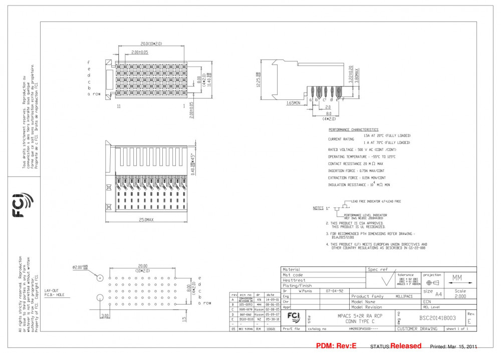 HM2R03PA5100N9LF technical drawing page