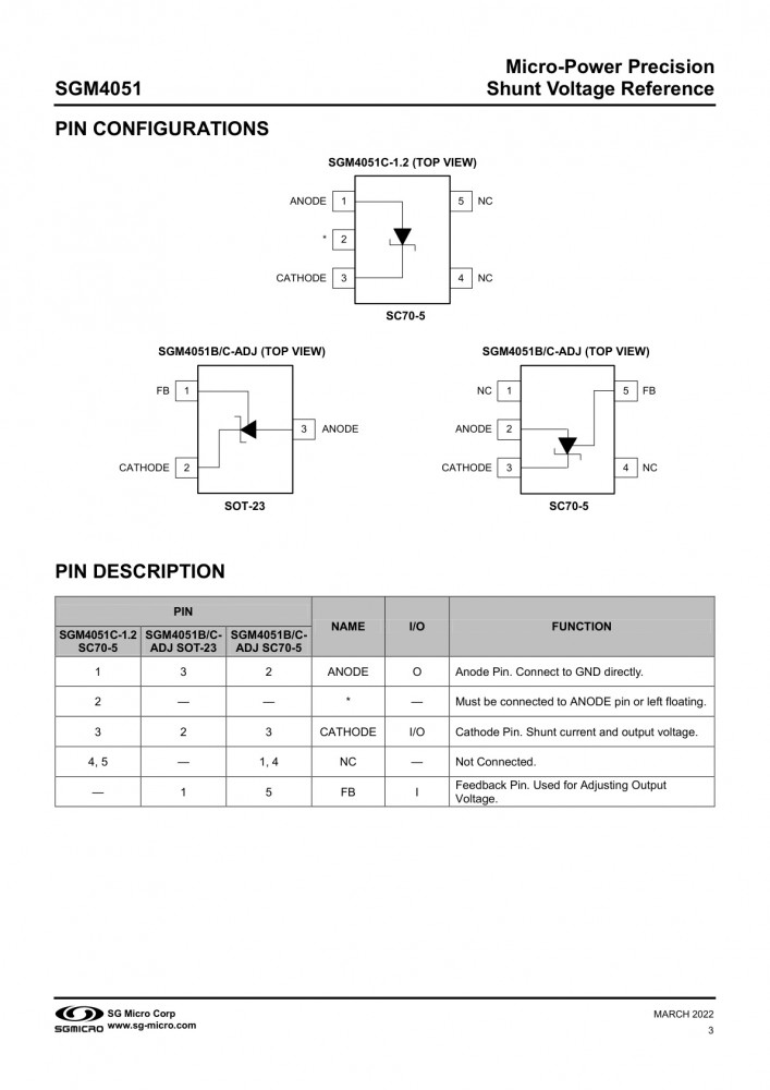 SGM4051 datasheet page 3