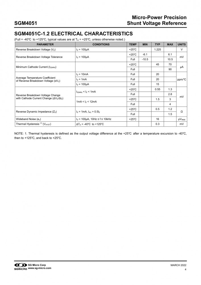SGM4051 datasheet page 4
