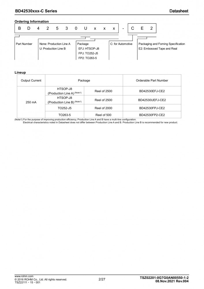 BD42530FP2-CE2 datasheet page 2