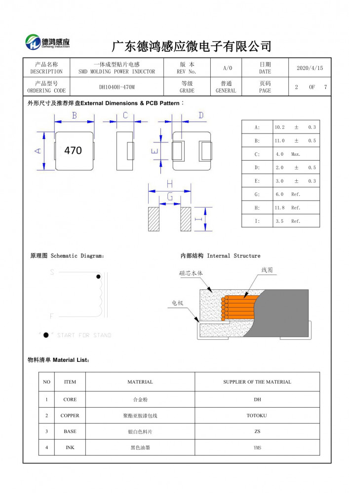 DH1040H-470M approval document page 3