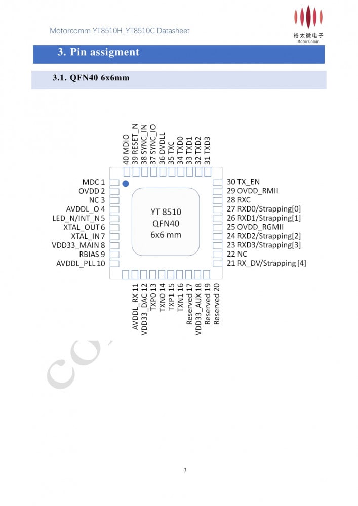 YT8510C datasheet page 8