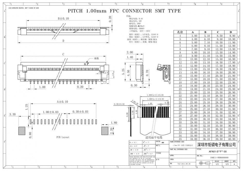 AFA01-S05FCA-00 technical drawing page