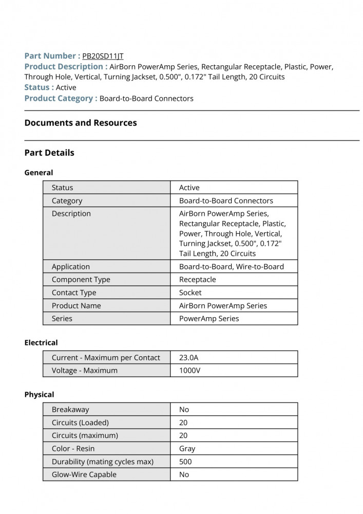 PB20SD11JT technical document image, page 1