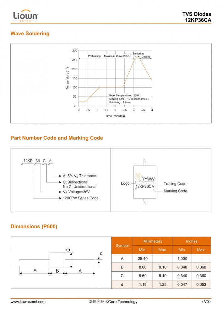 Liown 12KP36CA datasheet page 3