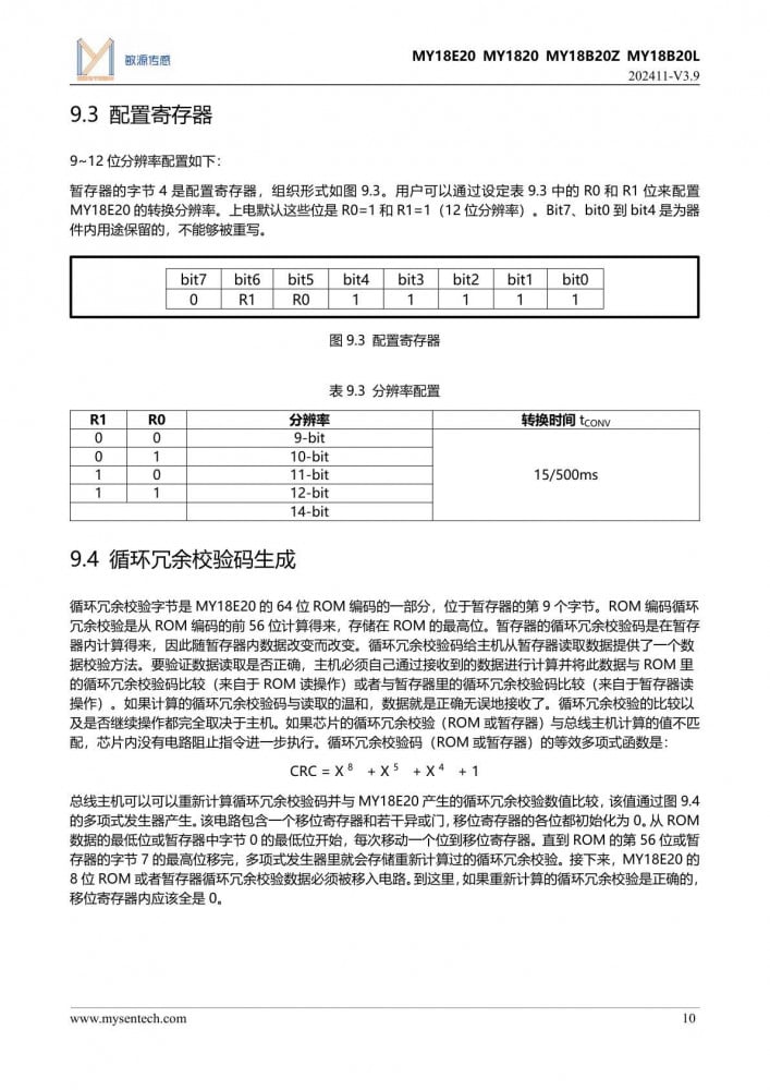 MY18B20Z datasheet page 10