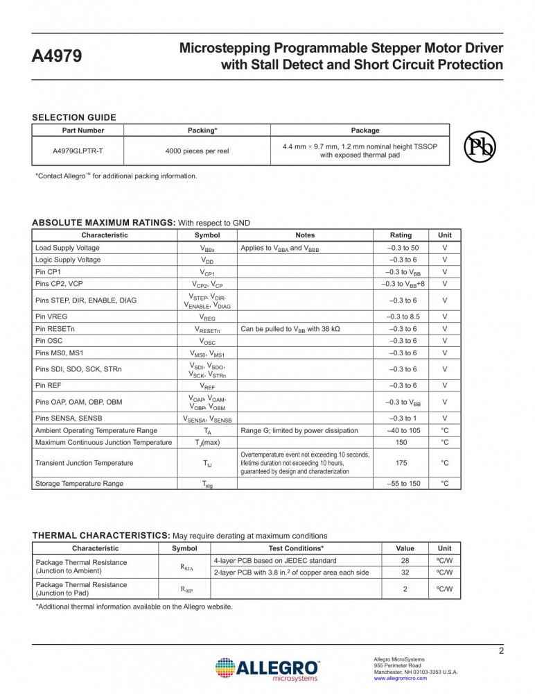 A4979 datasheet page 2
