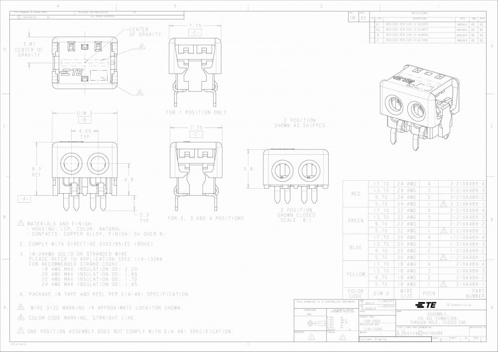 TE Connectivity 3-2106489-1 drawing page 1