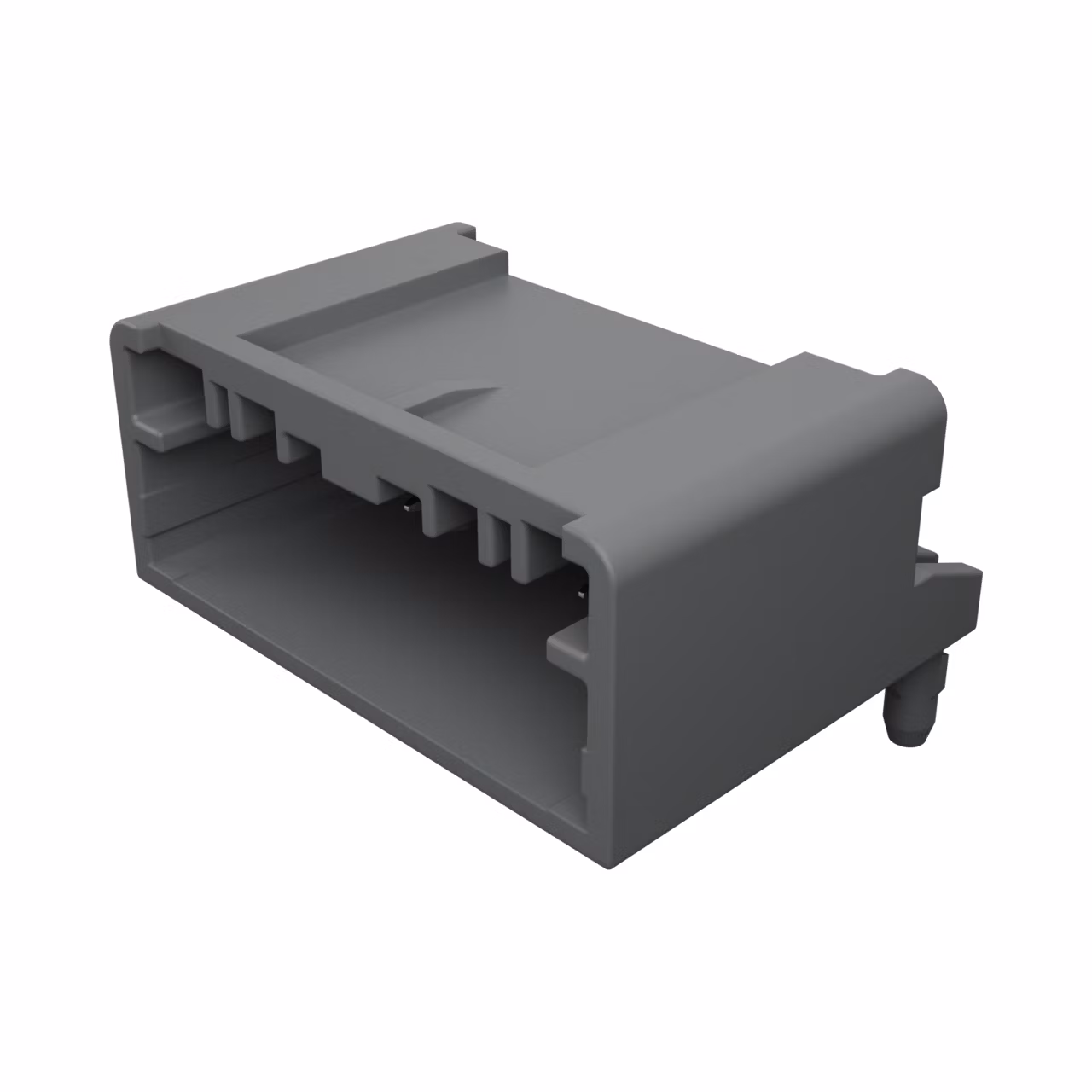 Mini50 Unsealed Right-Angle Header, UL 94 HB, Single Row, 8 Circuit, Polarization Option B, Gray, Tube for sale