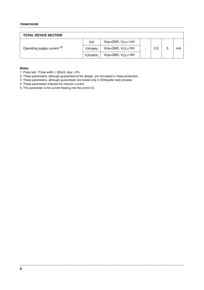 FSDM07652RB datasheet page 7