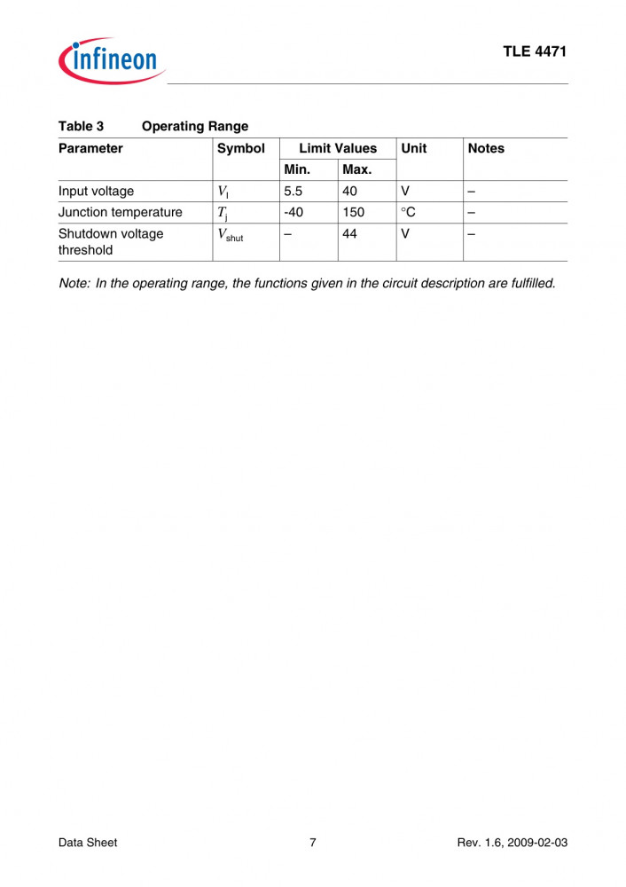 TLE4471 datasheet page 7