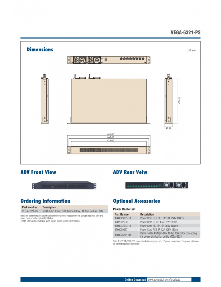 VEGA-6321-PS product documentation, page 2