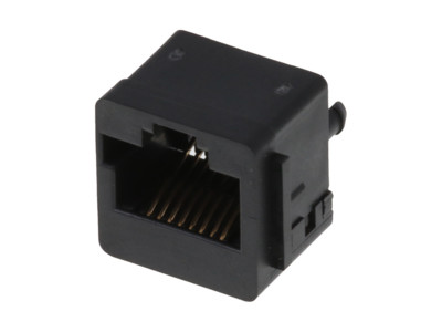 Modular Jack, Vertical, 4/4, Panel Stops