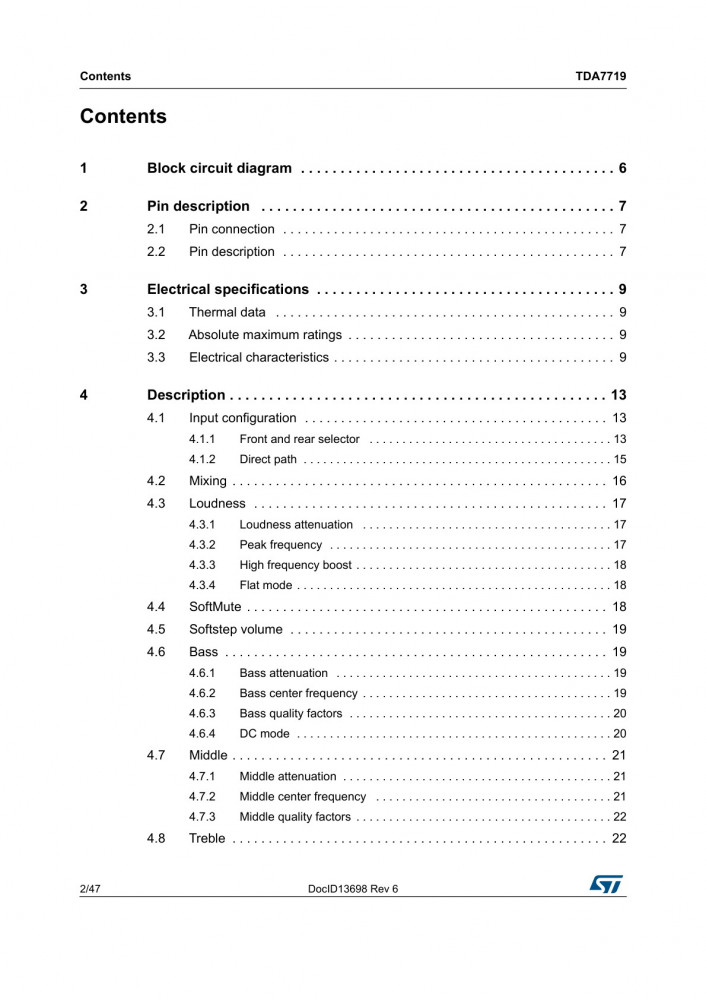 TDA7719 datasheet page 2