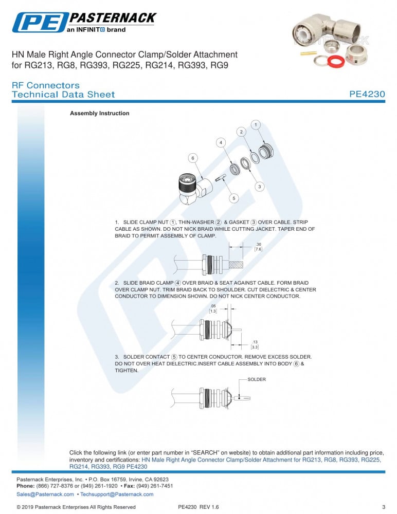 PE4230 technical datasheet page 3
