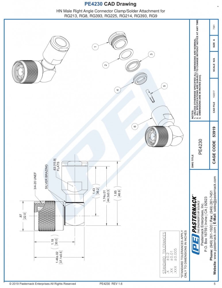 PE4230 technical datasheet page 5