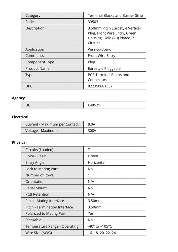 MOLEX 395038507 documentation image, page 2