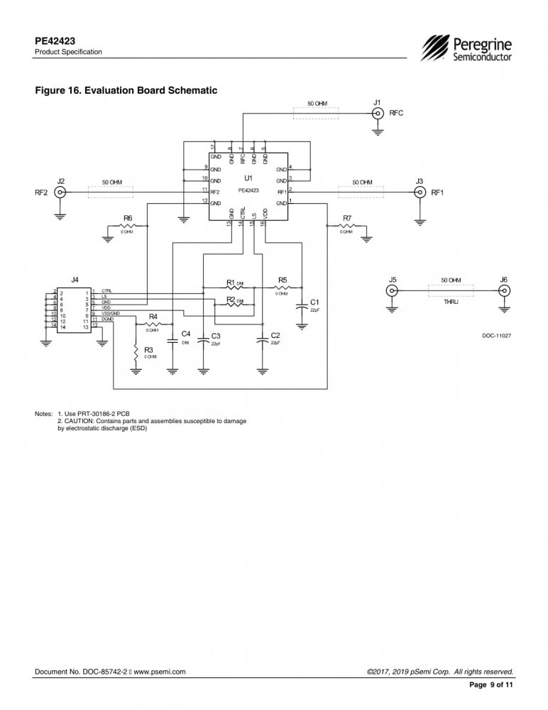 PE42423B datasheet page 9