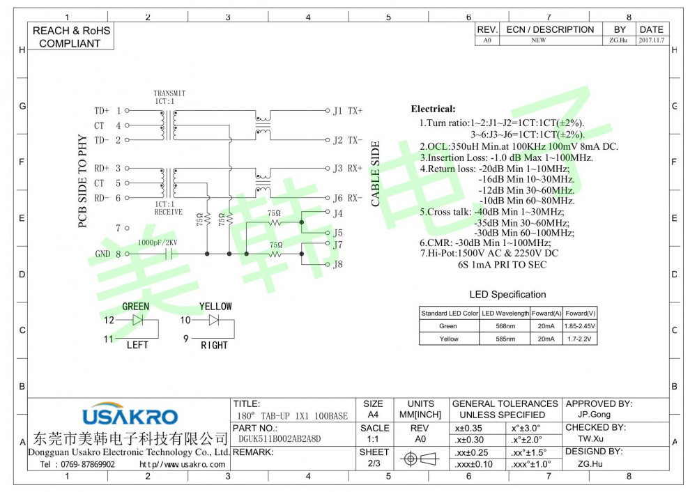 USAKRO DGUK511B002AB2A8D drawing page 2