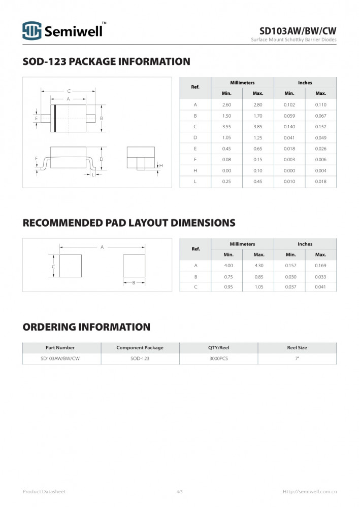 SD103AW datasheet page 4
