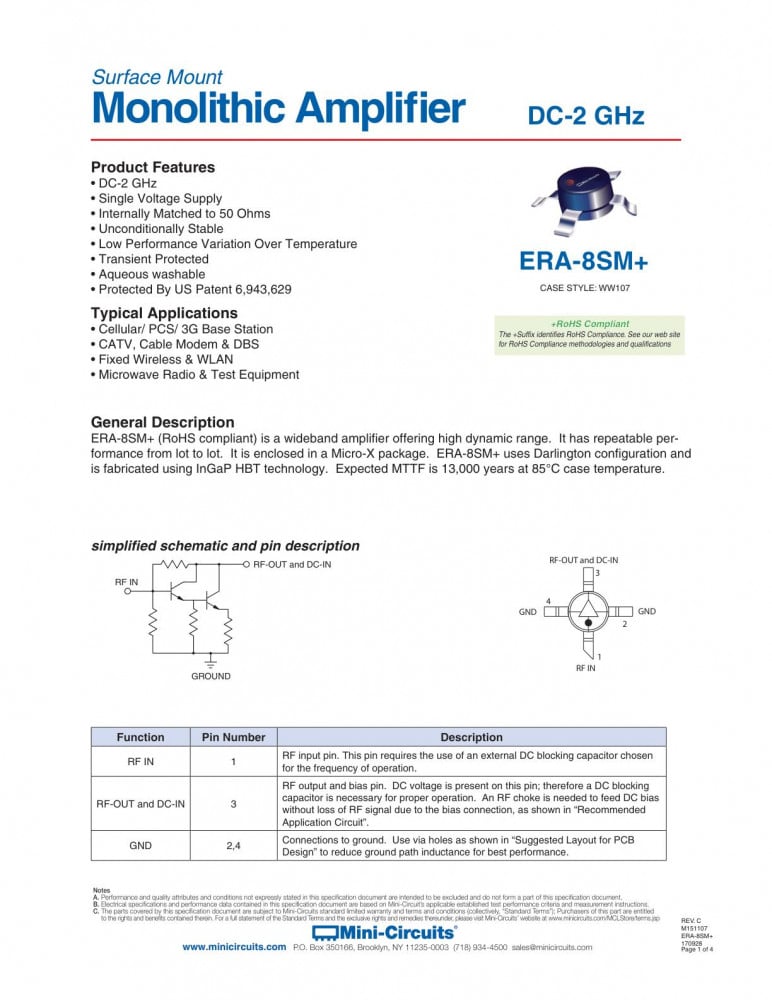ERA-8SM+ technical document page 1