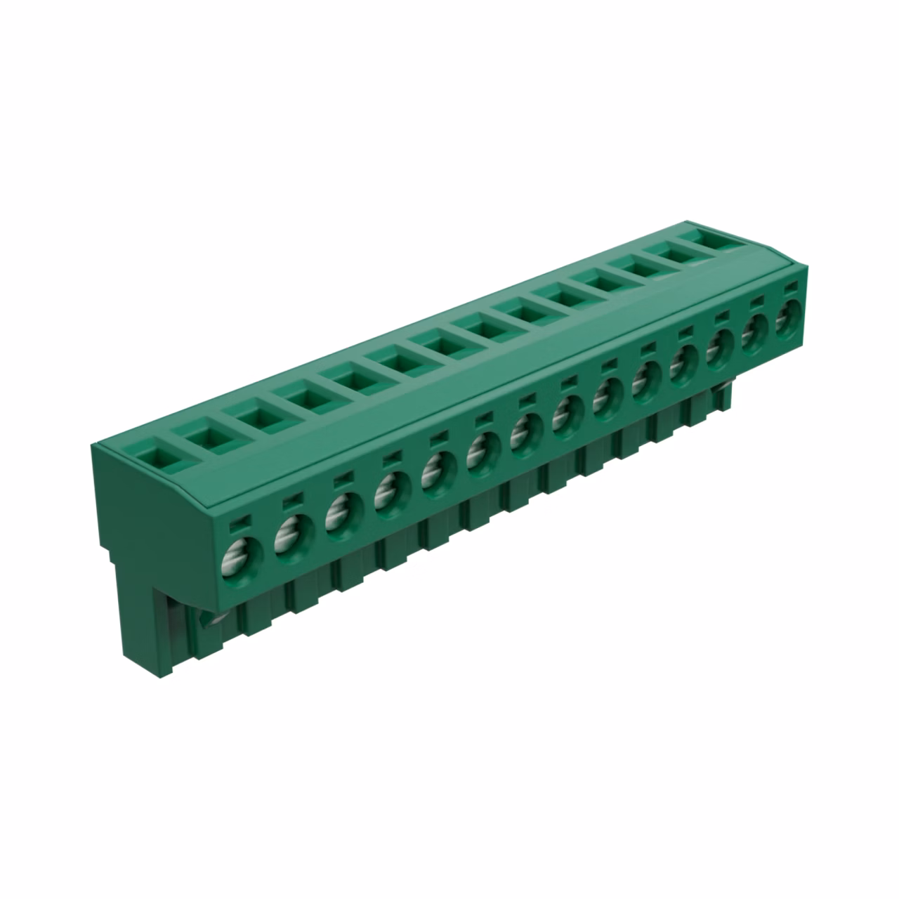 5.08mm Pitch Eurostyle Horizontal Plug, with Reverse Imprinting, Green Housing, Gold (Au) Plated, 14 Circuits for sale