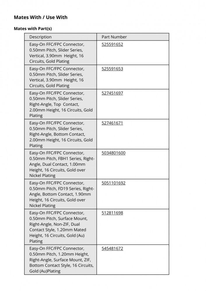 Molex 151200174 document image, page 3