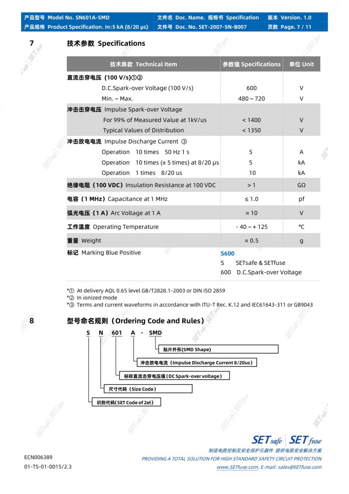 SN601A-SMD datasheet page 7