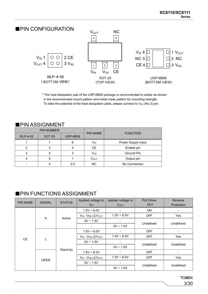 XC8111AA01MR-G datasheet page 3