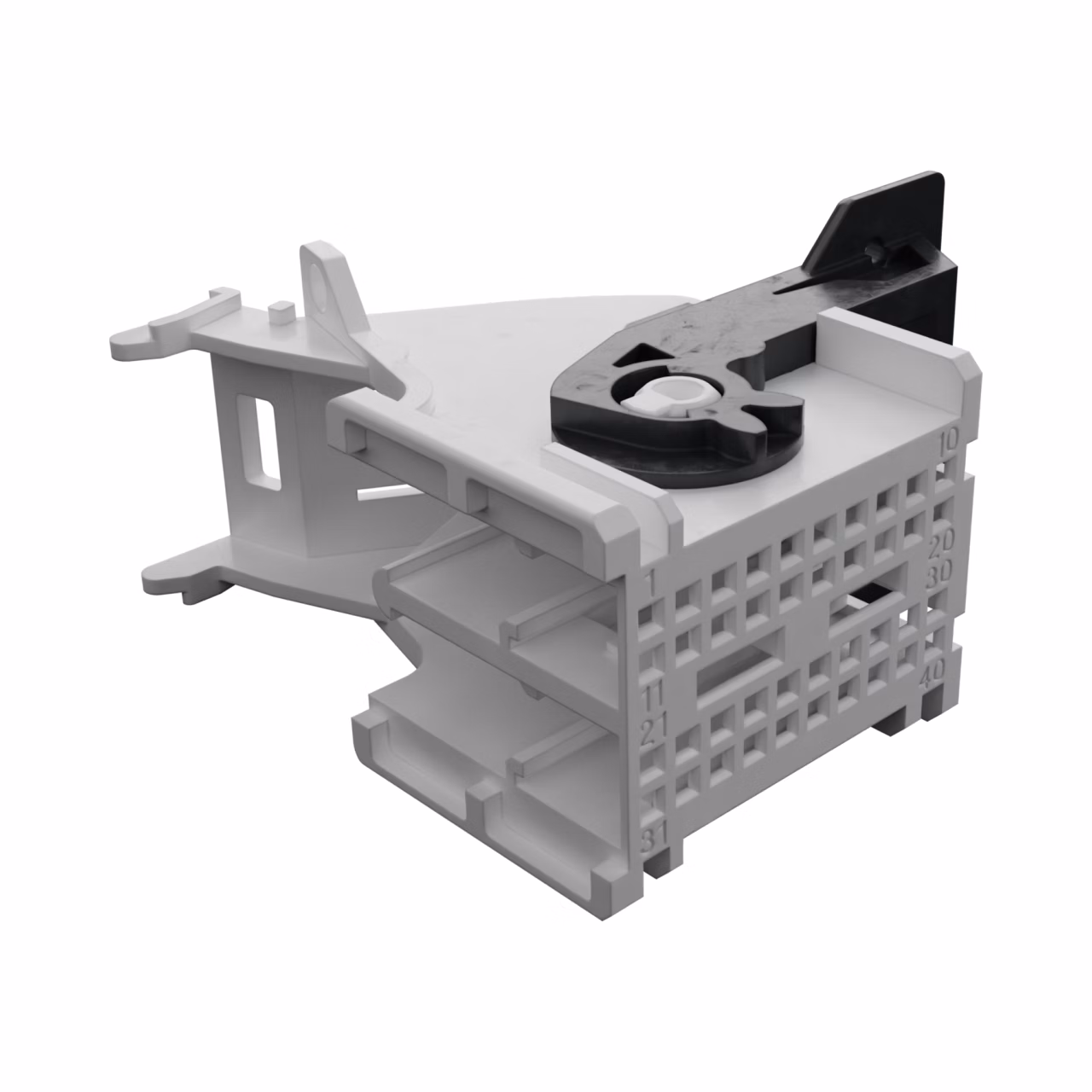 2.54mm Pitch MOX Receptacle Housing, 4 Rows, 40 Circuits, White for sale
