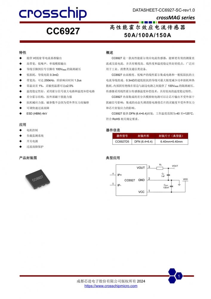 CC6927 datasheet page 1