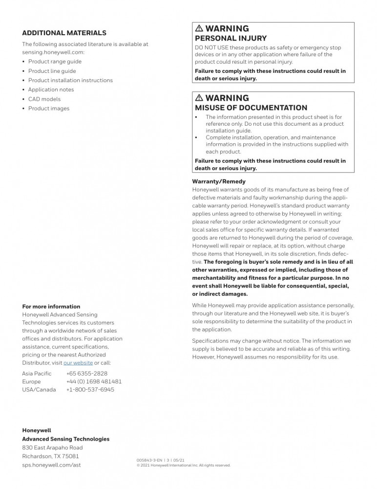 SS490 Series datasheet page 8