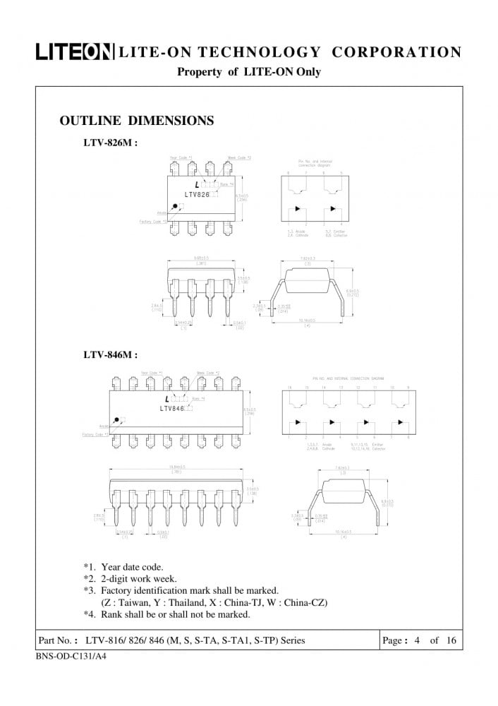 LTV-826 datasheet page 4