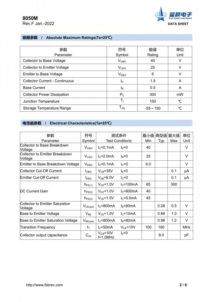 8050M datasheet page 2