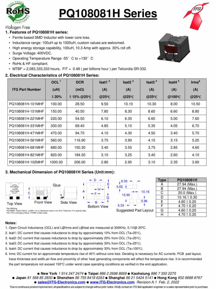PQ108081H technical document page 1