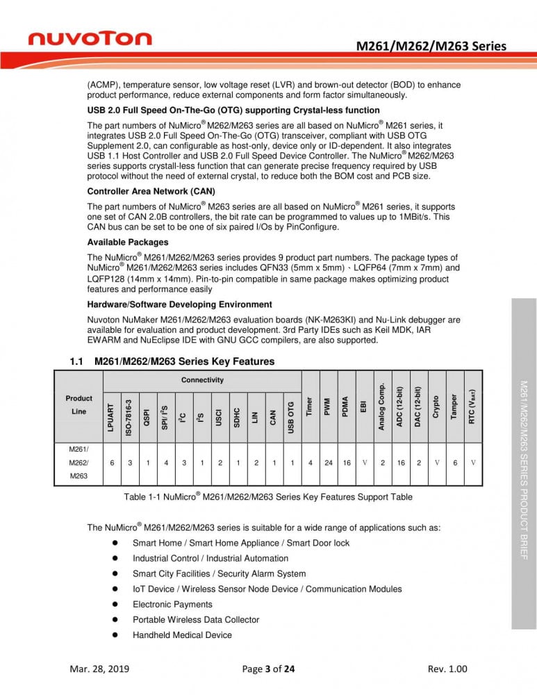 M262/M263 product brief page 3