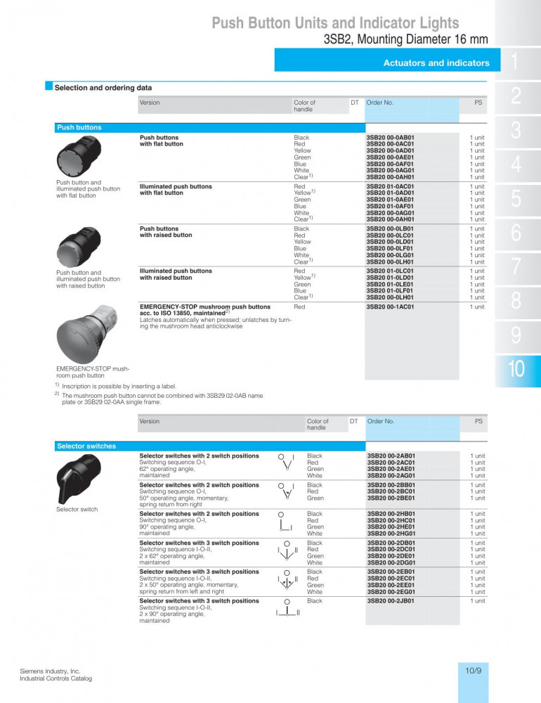 SIEMENS product catalog page 9