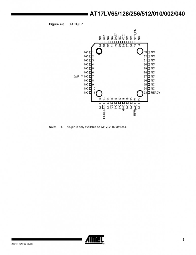 AT17LV series datasheet page 5