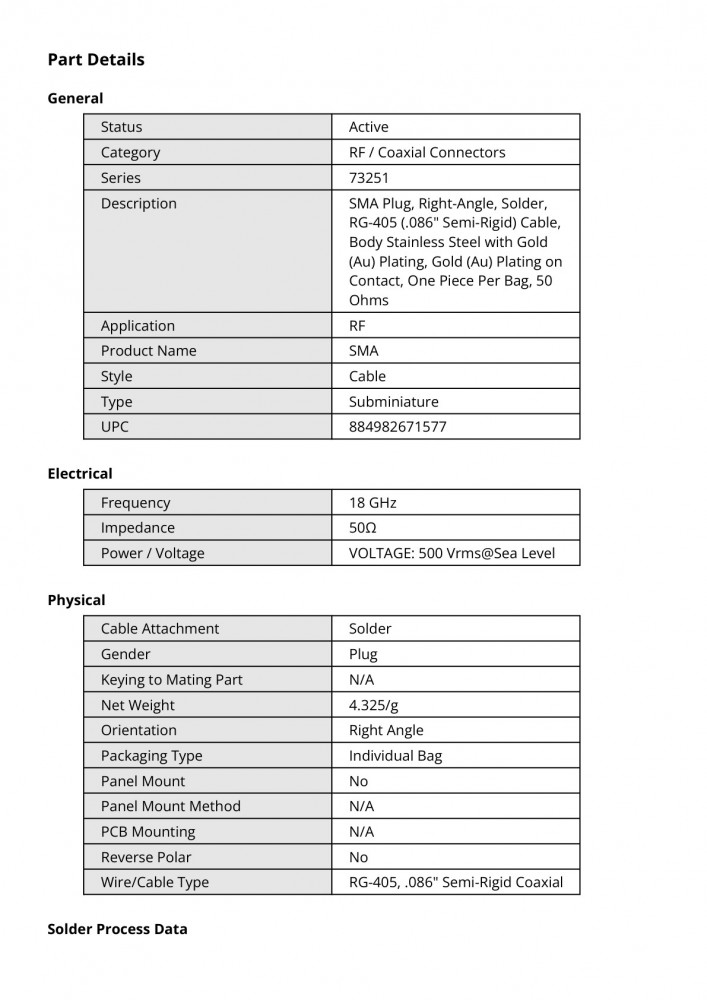 Technical document image 2 for MOLEX 732510091