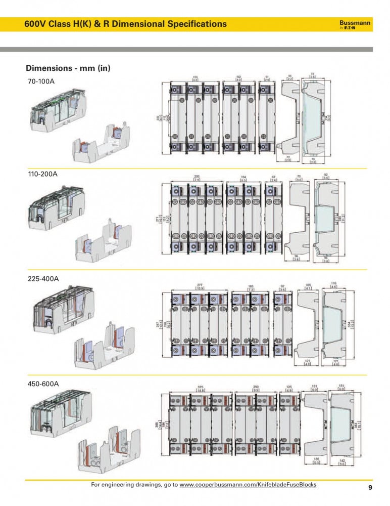EATON Bussmann modular knifeblade fuse blocks document page 9