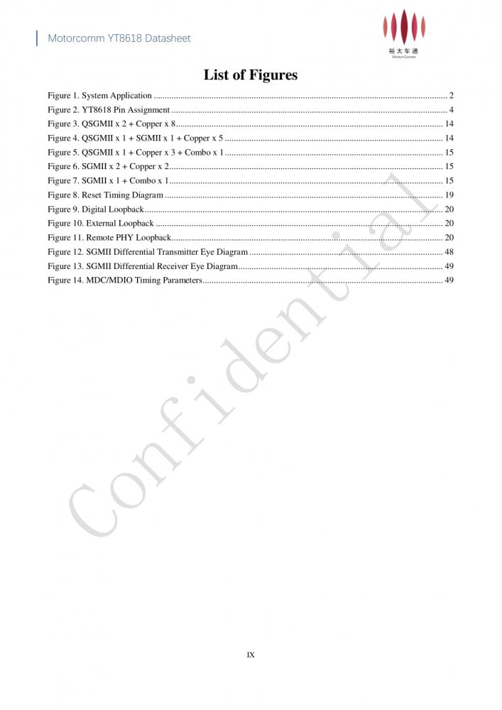 YT8618H datasheet page 10