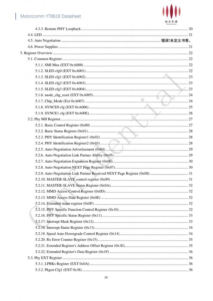 YT8618H datasheet page 5