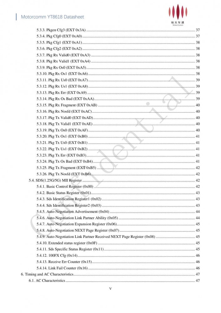 YT8618H datasheet page 6