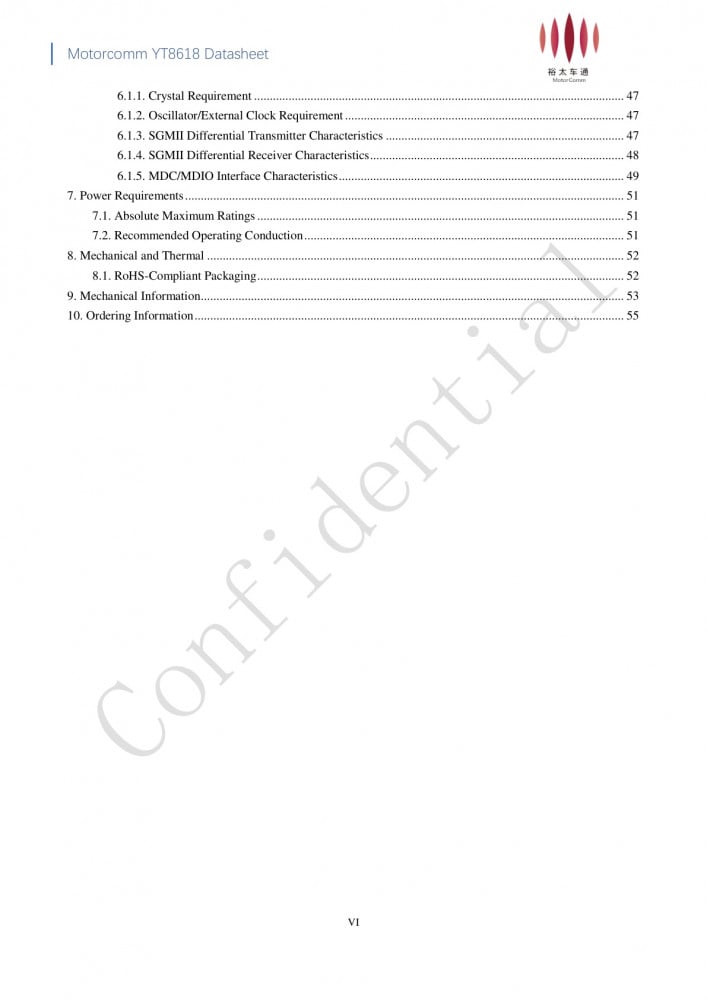 YT8618H datasheet page 7