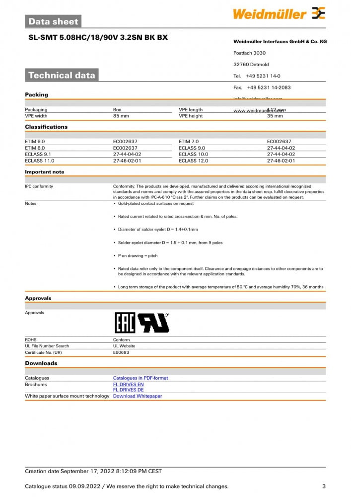 WEIDMULLER 1964510000 technical document page 3