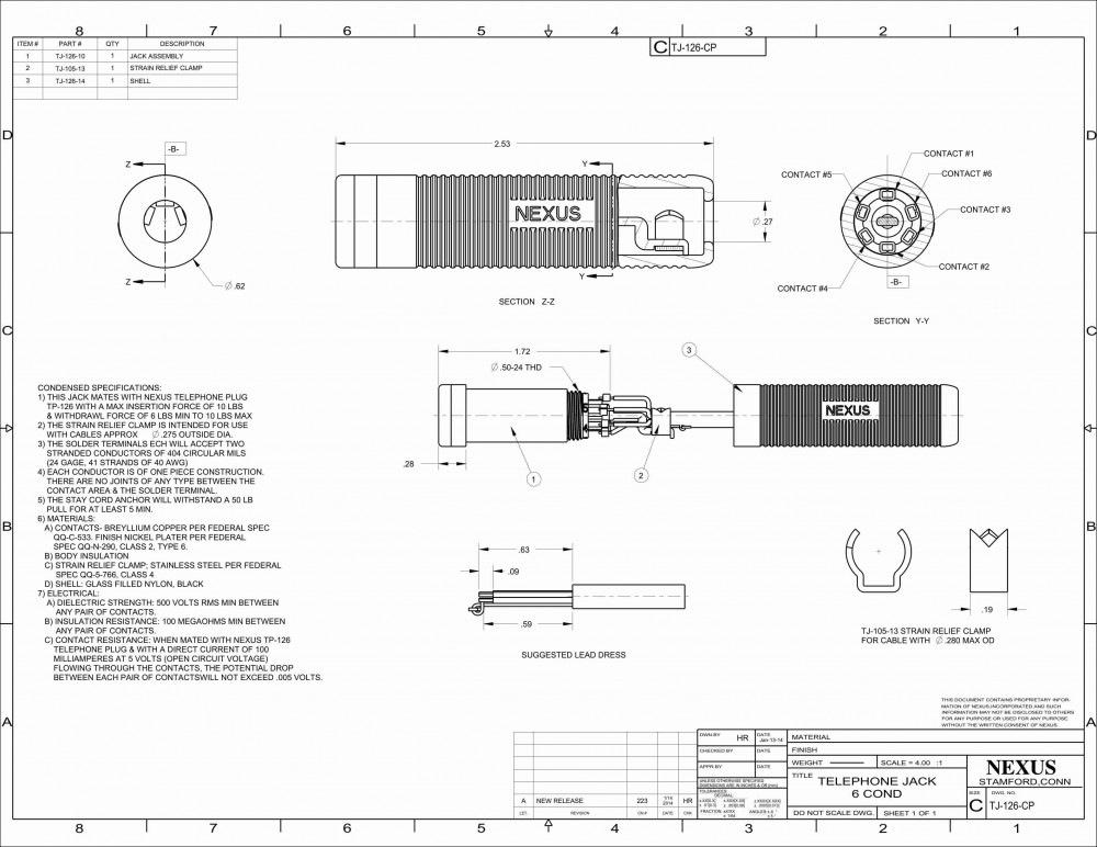 Amphenol TJ-126 technical document preview