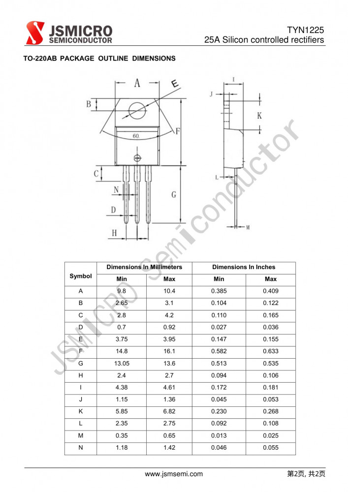 TYN1225RG-JSM datasheet page 2