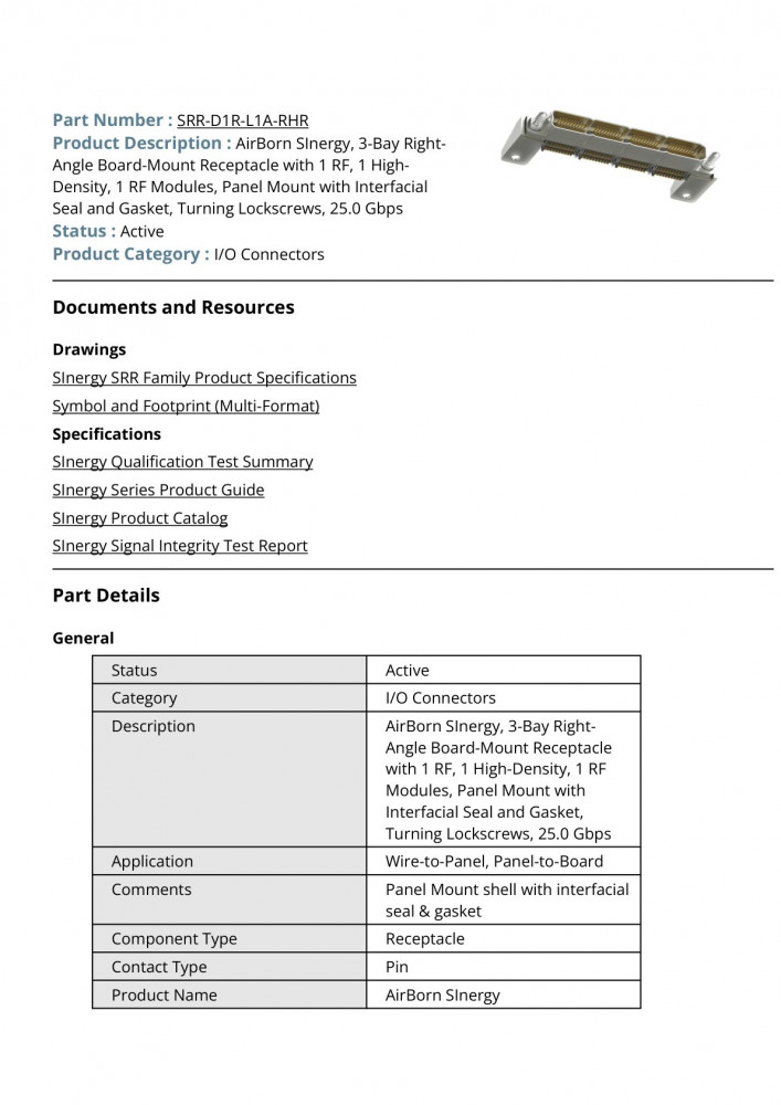 SRR-D1R-L1A-RHR technical document preview, page 1
