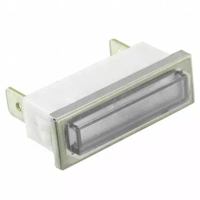 Neon Panel Mount Indicator White 1.28″x.40″ Rectangular 125V Tab Terminals for sale